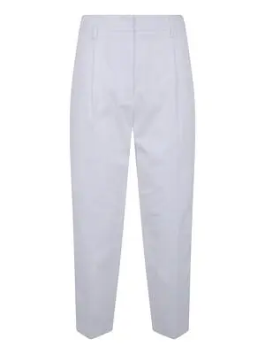 DRHOPE Elastic Waist Trousers - White