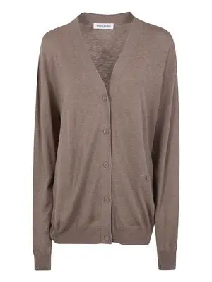 THE FRANKIE SHOP Zina V-neck Cardigan - Brown