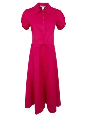 TWINSET Cotton Blend Shirt Dress - Red