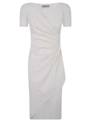 Chiara Boni La Petite Robe Charisse" Short Sleeve Jersey Dress - White