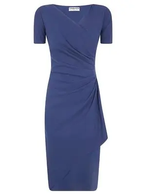 Chiara Boni La Petite Robe Charisse Short Sleeve Dress - Blue