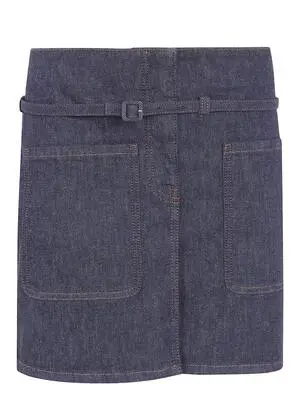 COURREGES Two Pockets Denim Skirt - Gray
