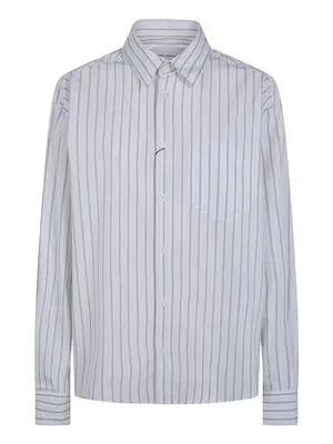 AMI Paris Boxy Long Sleeve Shirt - White