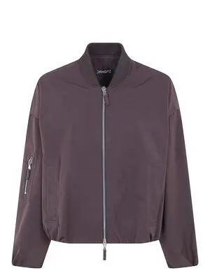 DRHOPE Nylon Bomber Jacket - Brown