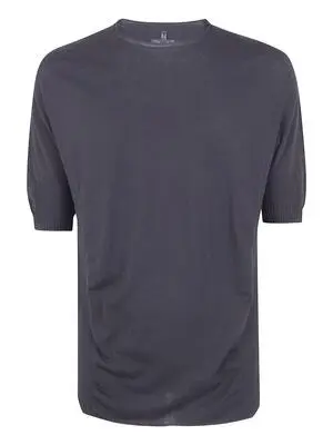 MD75 Short Sleeve Cotton Sweater - Black