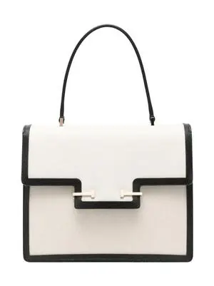 TOM FORD Canvas And Leather Top Handle Bag - Beige