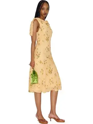 REFORMATION Oleta Midi Dress - Yellow