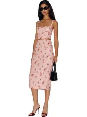 REFORMATION Fontana Linen Two-piece Set - Pink
