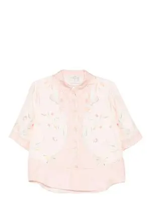 FORTE_FORTE Printed Silk Shirt - Pink