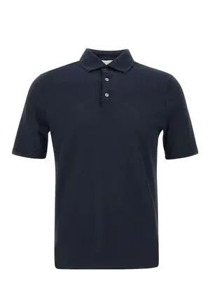 FILIPPO DE LAURENTIIS Cotton Polo Shirt - Blue