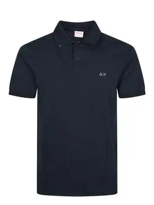 SUN 68 Polo Shirt With Logo - Blue