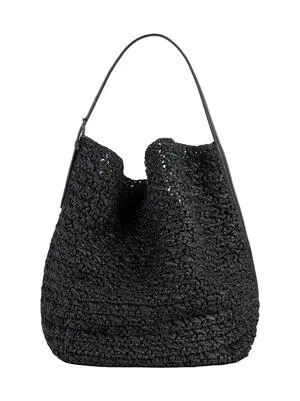 TOTEME Rafia Belted Tote Bag - Black