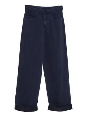 Emporio Armani Linen Blend Trousers - Blue