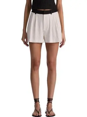 Alice + Olivia Conry Linen Combo Short - Black