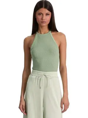 Alice + Olivia Heidi Halter Neck Knit Tank Top - Neutral