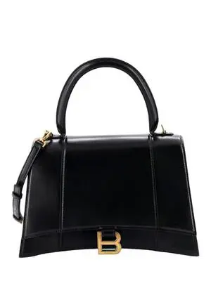 Balenciaga Hourglass Top Handle Satchel - Black
