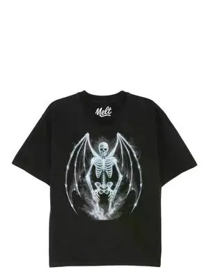 MELT Graphic-print Round Neck T-shirt - Black