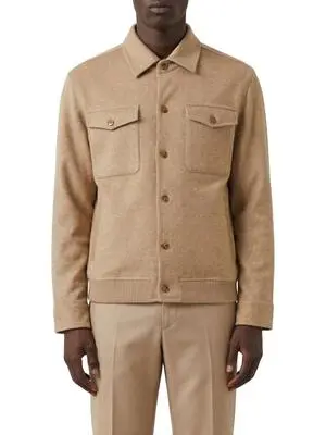 LARDINI Cotton Shirt Jacket - Sand