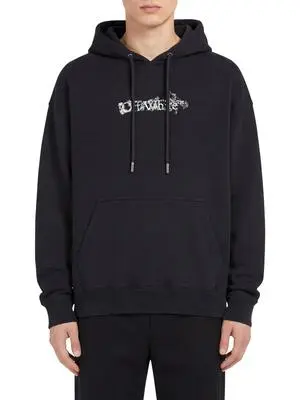 Off-White Arrow Cotton Hoodie - Black
