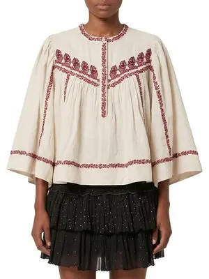 Isabel Marant Étoile Embroidered Top - Beige