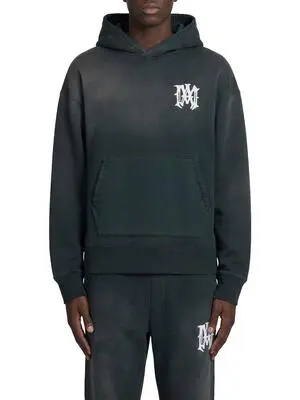 Amiri Distressed Logo Hoodie - Black