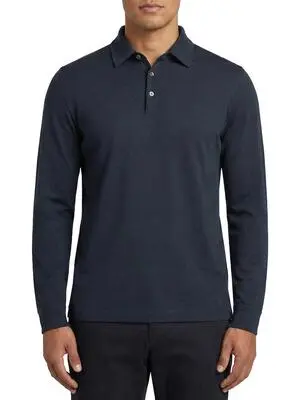 ZANONE Cotton Polo Shirt - Gnawed Blue
