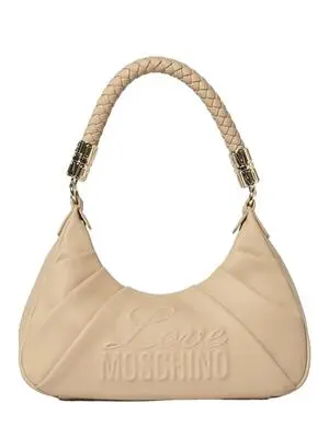 Moschino Braided Handle Shoulder Bag - Beige