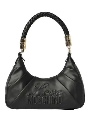 Moschino Braided Handle Shoulder Bag - Black
