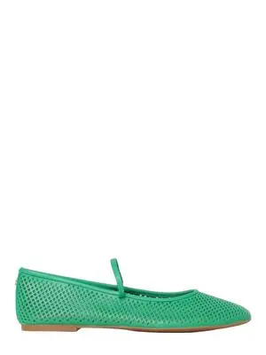 Ralph Lauren Jayna Perforated Leather Ballerinas - Green