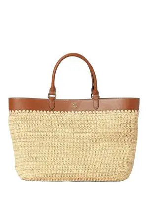Ralph Lauren Tote Bag With Top Handles - Natural
