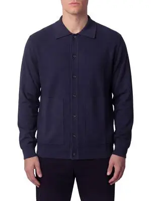 PAOLO PECORA Cotton Knit Shirt - Blue