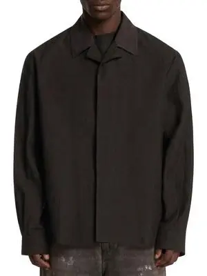 Our Legacy Linen Blend Shirt Jacket - Black