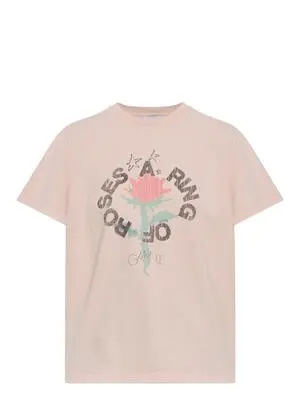 GANNI T-shirt With Print - Pink