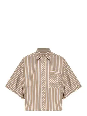 Rag & Bone Striped Cotton Shirt - Beige