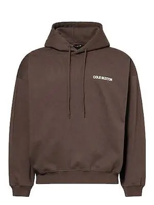 COLE BUXTON Sportswear Logo-print Cotton-jersey Hoodie - Brown
