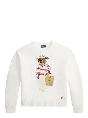 Polo Ralph Lauren Polo Bear Cotton Jumper White Multi