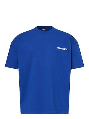 COLE BUXTON Sportswear Logo-print Cotton-jersey T-shirt - Cobalt Blue