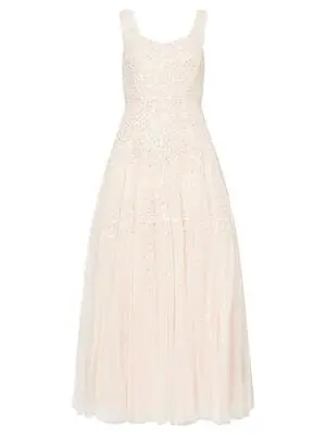 NEEDLE & THREAD Sunrise Sweetheart-neck Tulle Ankle Gown - Opal