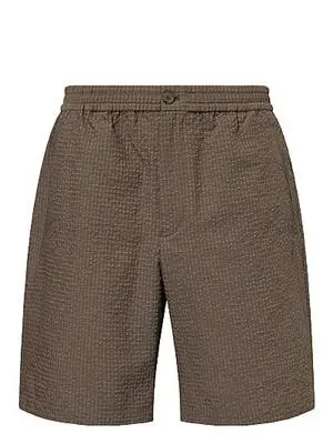 Emporio Armani Seersucker Bermuda Shorts - Morel