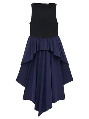 Loewe X Paula's Ibiza Layered Cotton Maxi Dress - Black/navy