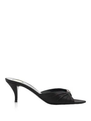 Saint Laurent Jerry Crystal Mules Black