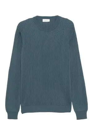 ROBERTO COLLINA Crewneck Sweater In Extra Fine Merino Wool - Blue