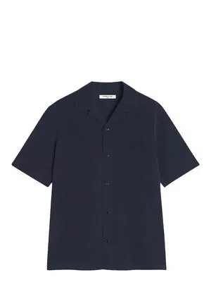 Maison Kitsuné Seersucker Resort Shirt - Blue