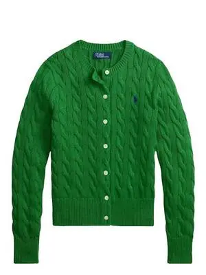 Polo Ralph Lauren Long Sleeve Polo Shirt Cardigan Fiji Green