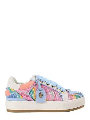 Kurt Geiger Southbank Suede And Woven Trainers - Mult/other