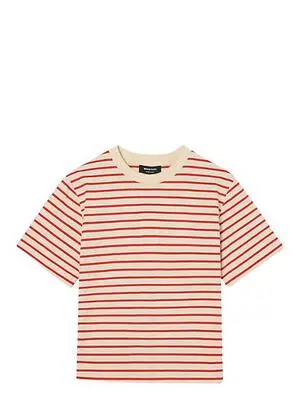 Whistles Striped Short-sleeve Cotton T-shirt - Multi-coloured