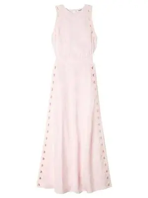 Sandro Floral Sleeveless Woven Maxi Dress - Pink