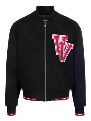 VERSACE Varsity-Logo Bomber Jacket