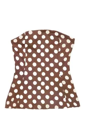 Faithfull The Brand Petro Polka-dot Bandeau Top - Brown