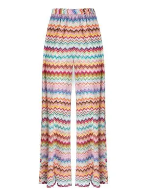 Missoni Wide-leg Zigzag Knit Trousers - Multicolor